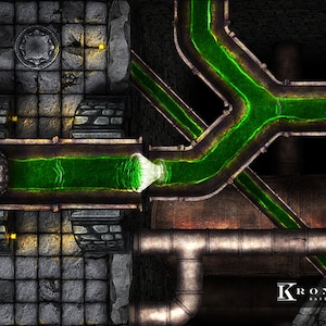 City Sewer Arena Digital Battlemap, Battlemap, Dnd Battle Map, D&D, 5e ...