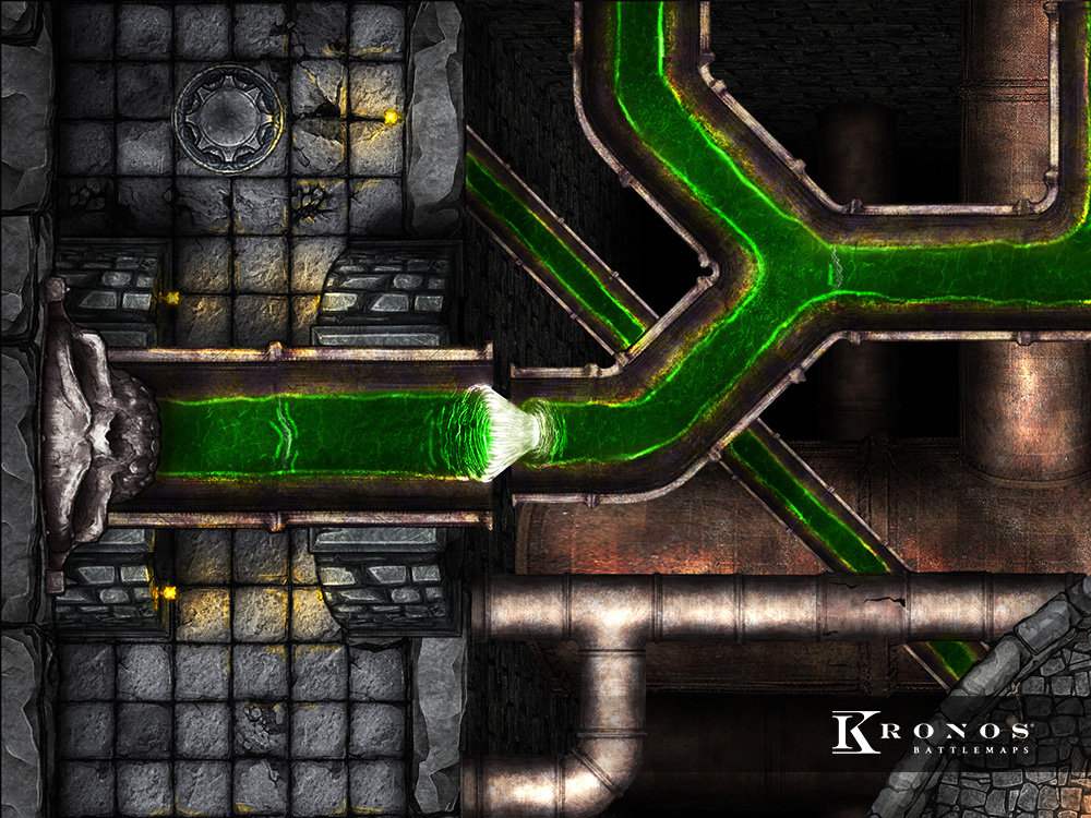 City Sewer Arena Digital Battlemap, Battlemap, Dnd Battle Map, D&D, 5e ...