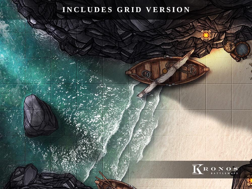 Pirate Cave Battlemap, Dnd Battle Map, D&D, Dungeons and Dragons, 5e ...