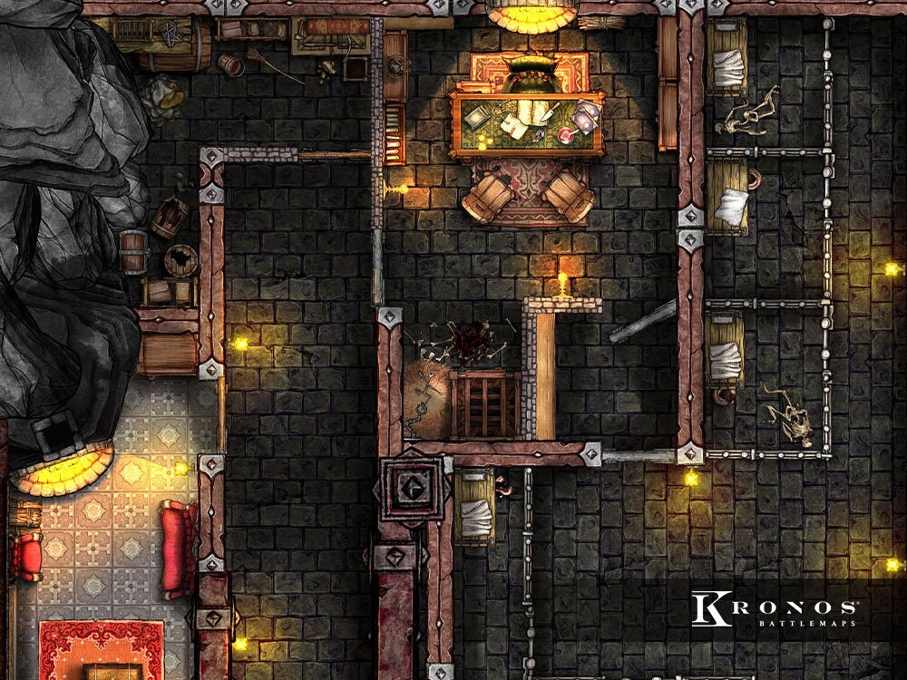 Prison Battlemap: D&D 5e Dungeon Crawl (digital Map) - Etsy