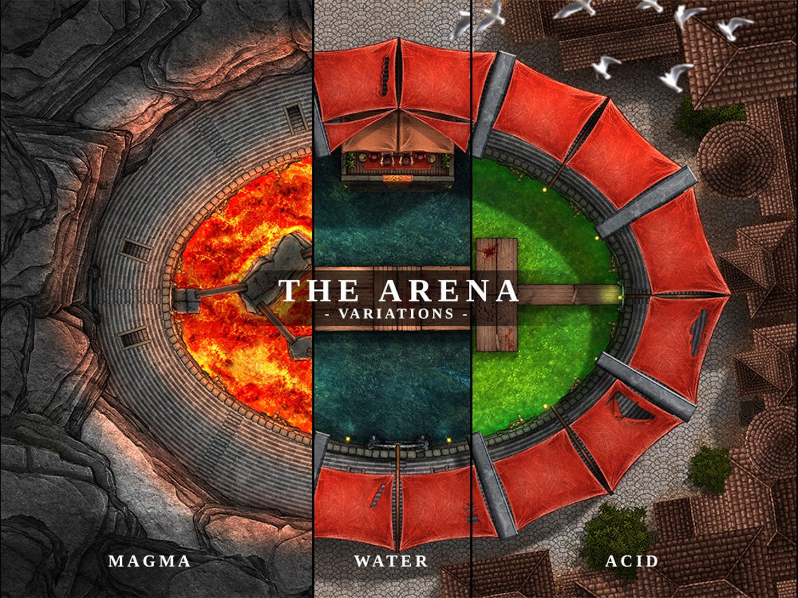 The Arena Variations Battlemap, Battle Map, D&D Battle Map, Dungeons ...