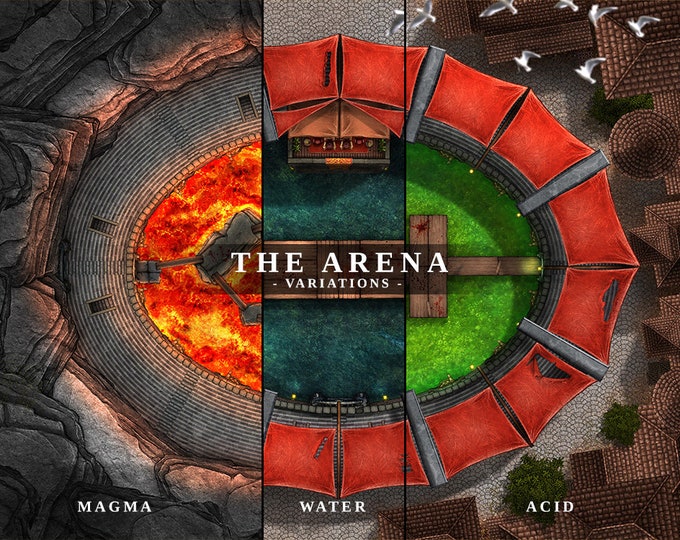 River Battle Map, DnD Battle Map, Destroyed Bridge, D&D, Battlemap ...