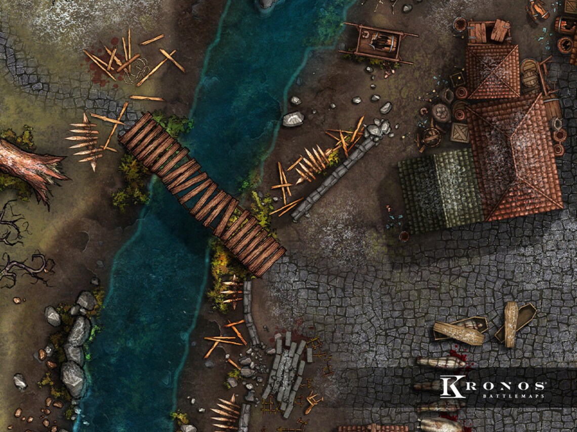 Abandoned Village Battlemap, Dnd Battle Map, D&D, Battle Map, Dungeons ...