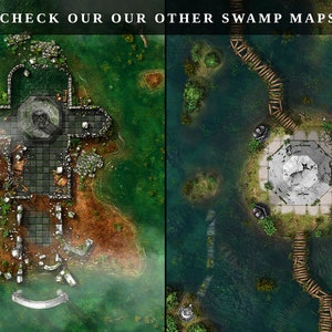 Swamp Ruins - Battlemap, Dnd Battle Map, Wasteland, Battle Map ...