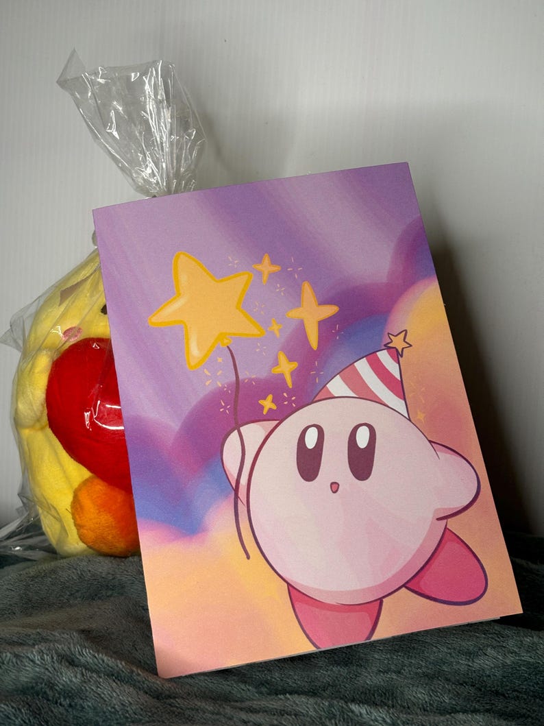 Printable Kirby Birthday Cards Bundle– Cute Digital Download Greeting ...