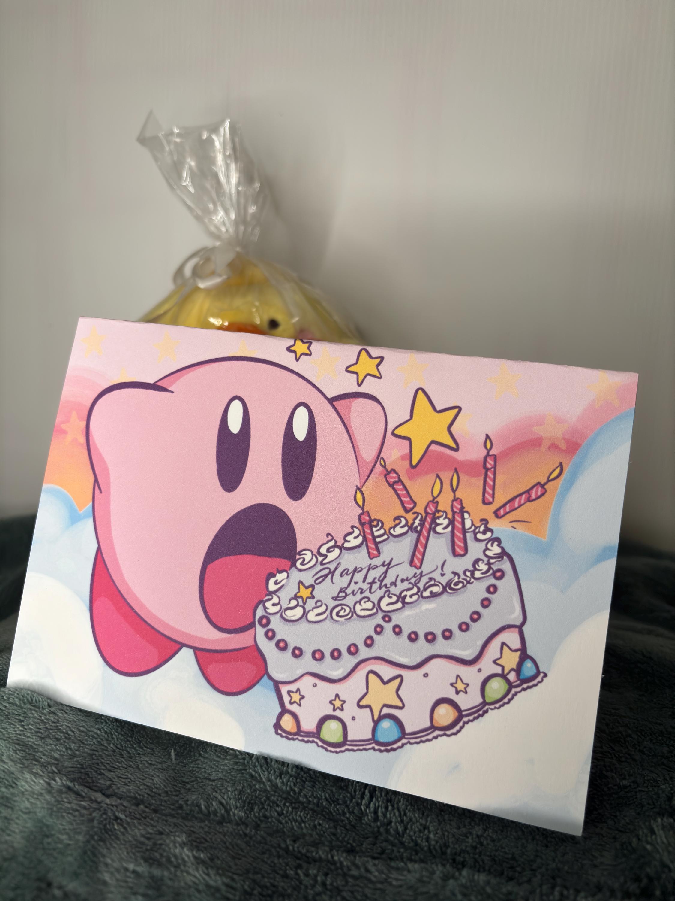 Printable Kirby Birthday Cards Bundle– Cute Digital Download Greeting ...