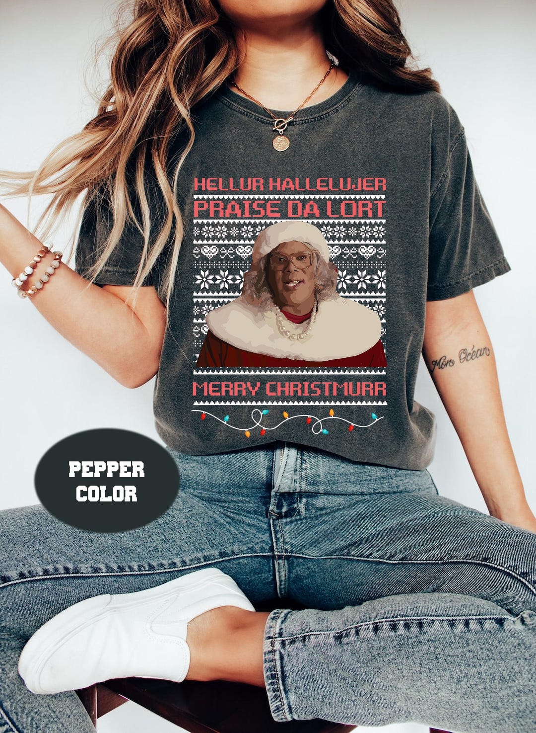 Madea Hellur Hallelujer Praise Da Lort Merry Christmas Vintage Comfort ...