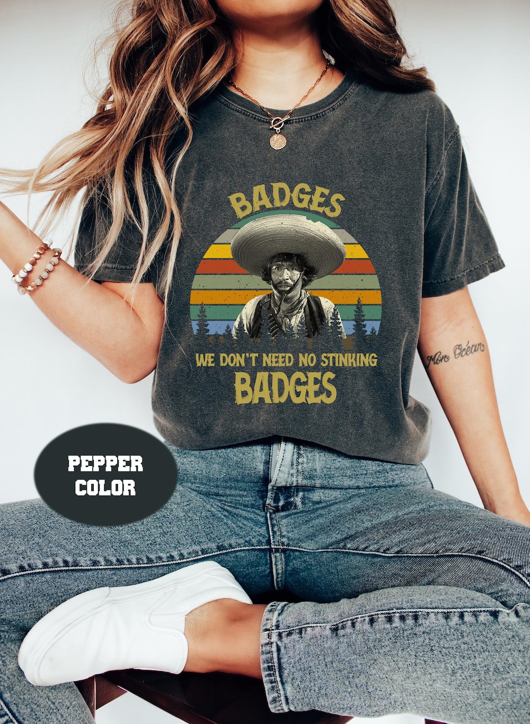 Gold Hat Badges We Don’t Need No Stinking Badges Retro Vintage Comfort ...