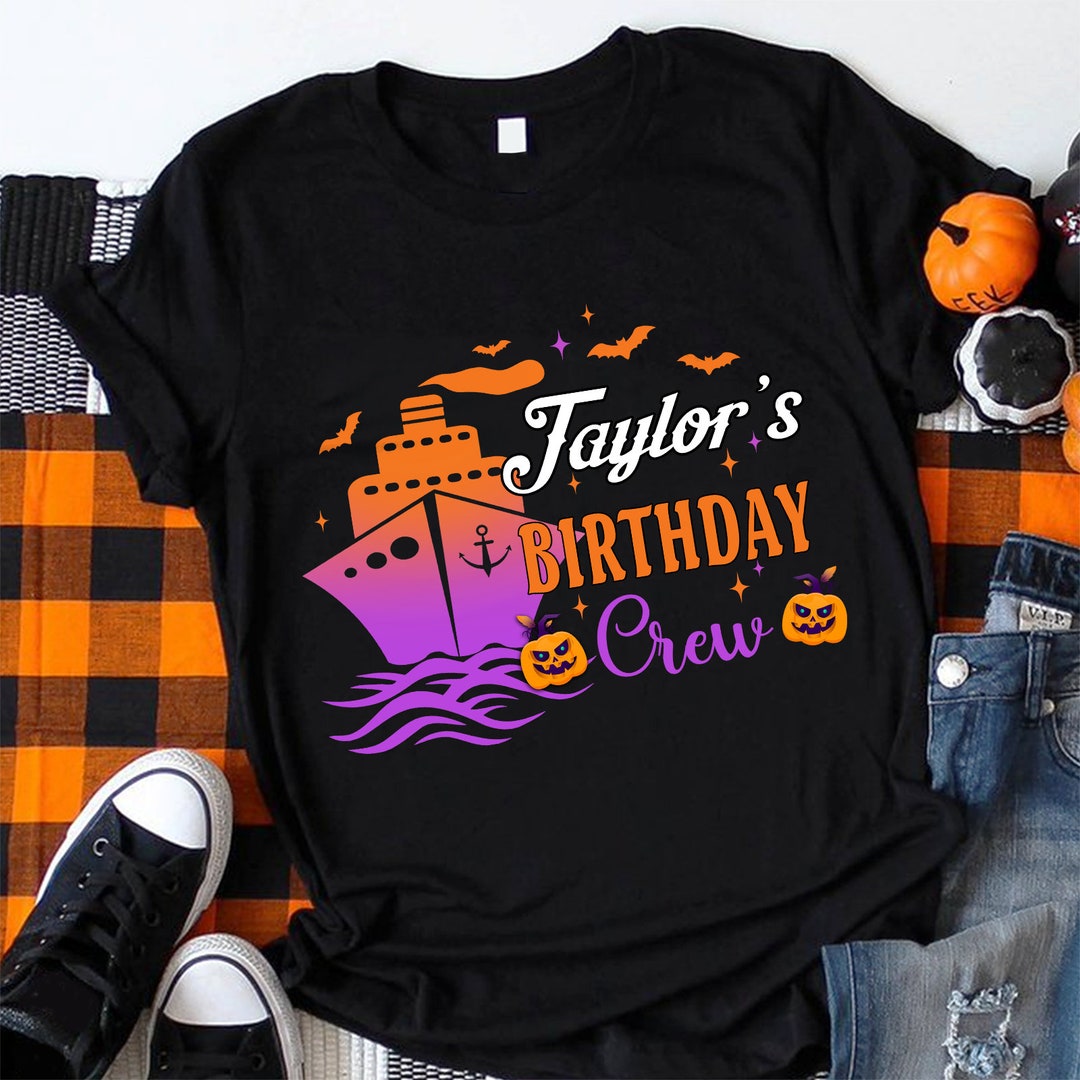 Personalized Halloween Birthday Crew Shirt Halloween Cruise - Etsy