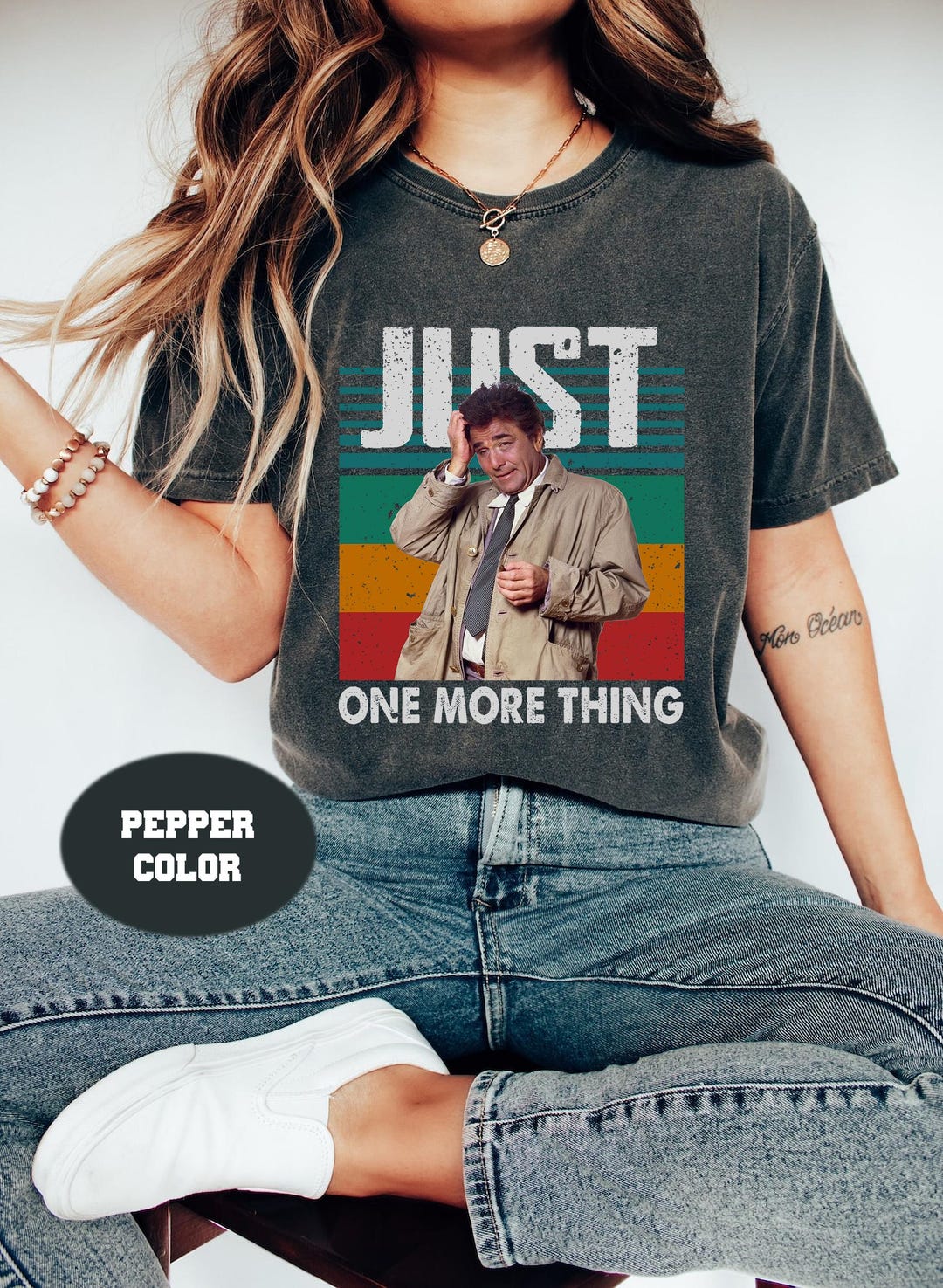 Columbo Just One More Thing Retro Vintage Comfort Colors T-shirt, Funny ...