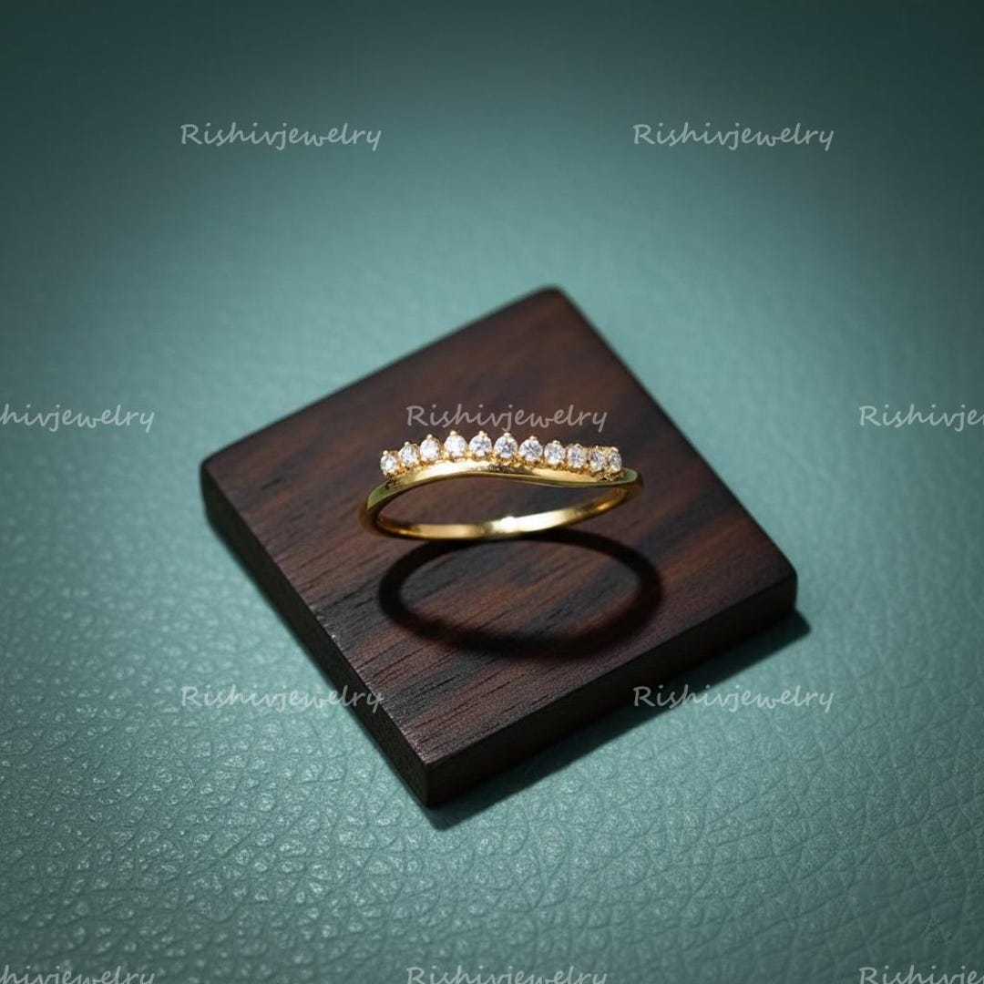 Diamond Look Ring, Minimal Gold Ring, Solid Gold Moissanite Ring ...
