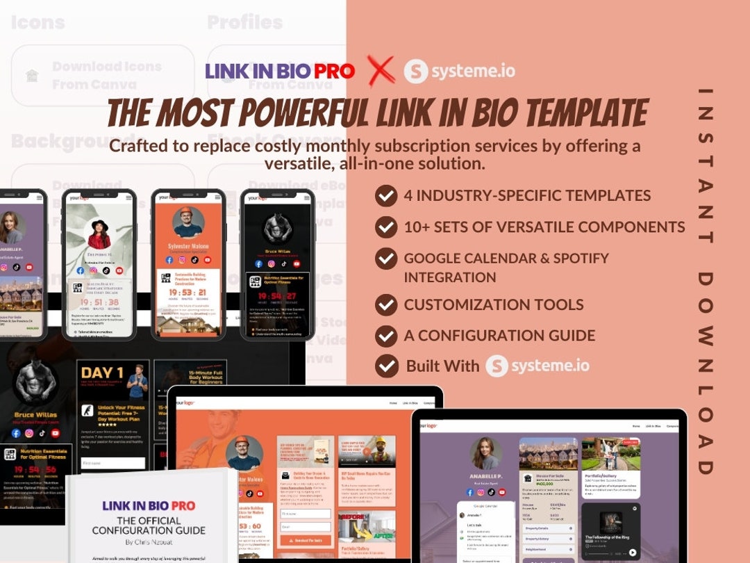Systemeio Stan Store Link in Bio Sales Funnels, 8 Templates, 10 of ...