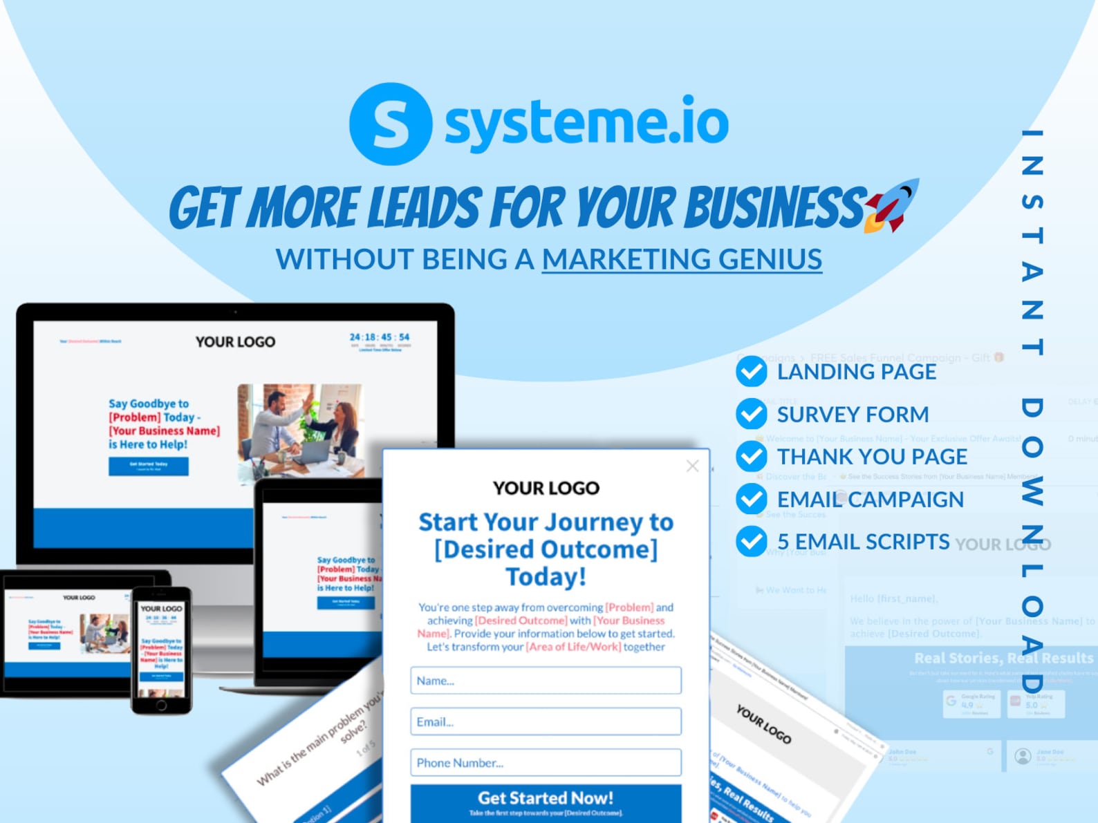 Systeme.io Sales Funnel Templates | Landing Page, Email Campaign ...