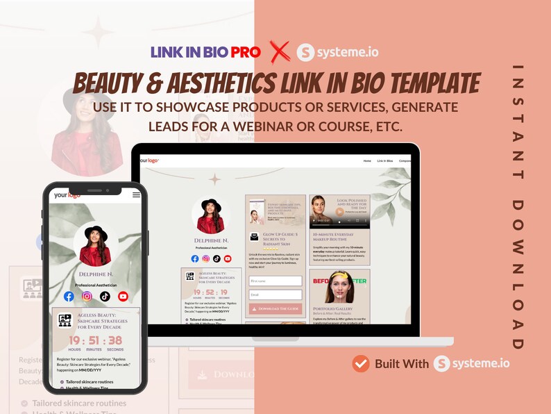 Systemeio Stan Store Link in Bio Sales Funnels, 8 Templates, 10 of ...