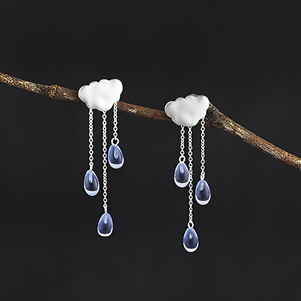 Rain Drop Earrings - Etsy