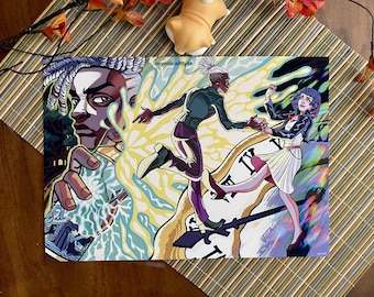 Arcane Powder and Ekko AU | Timebomb Original 5x7" Art Print - Etsy