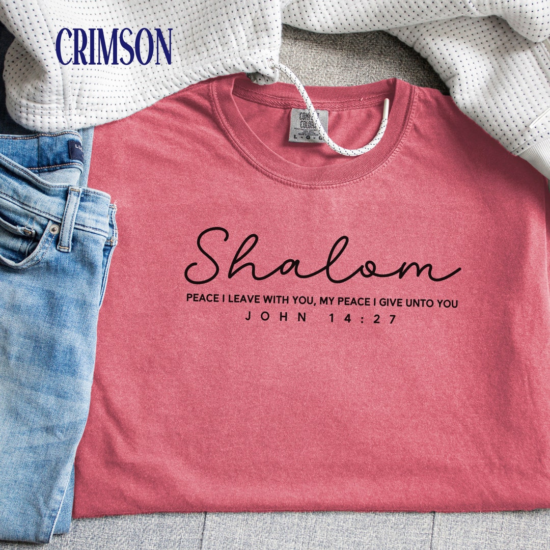 Shalom Bible Verse T-shirt Minimal Scripture T Shirt Comfort Colors ...