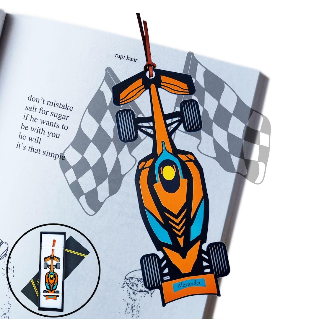 Racing Metal Bookmark Motorsport Fan Gift Motor Racing Gift Racing Car ...
