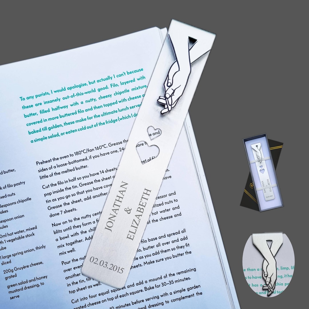 10th Anniversary Bookmark Tin Anniversary Personalised Metal Bookmark ...