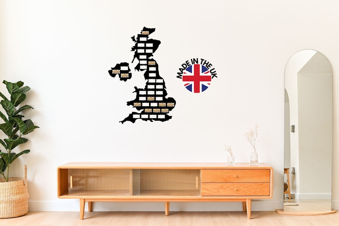 UK Wine Cork Map Metal Wall Art UK Map Wine Lover Gift Gift for Wine ...