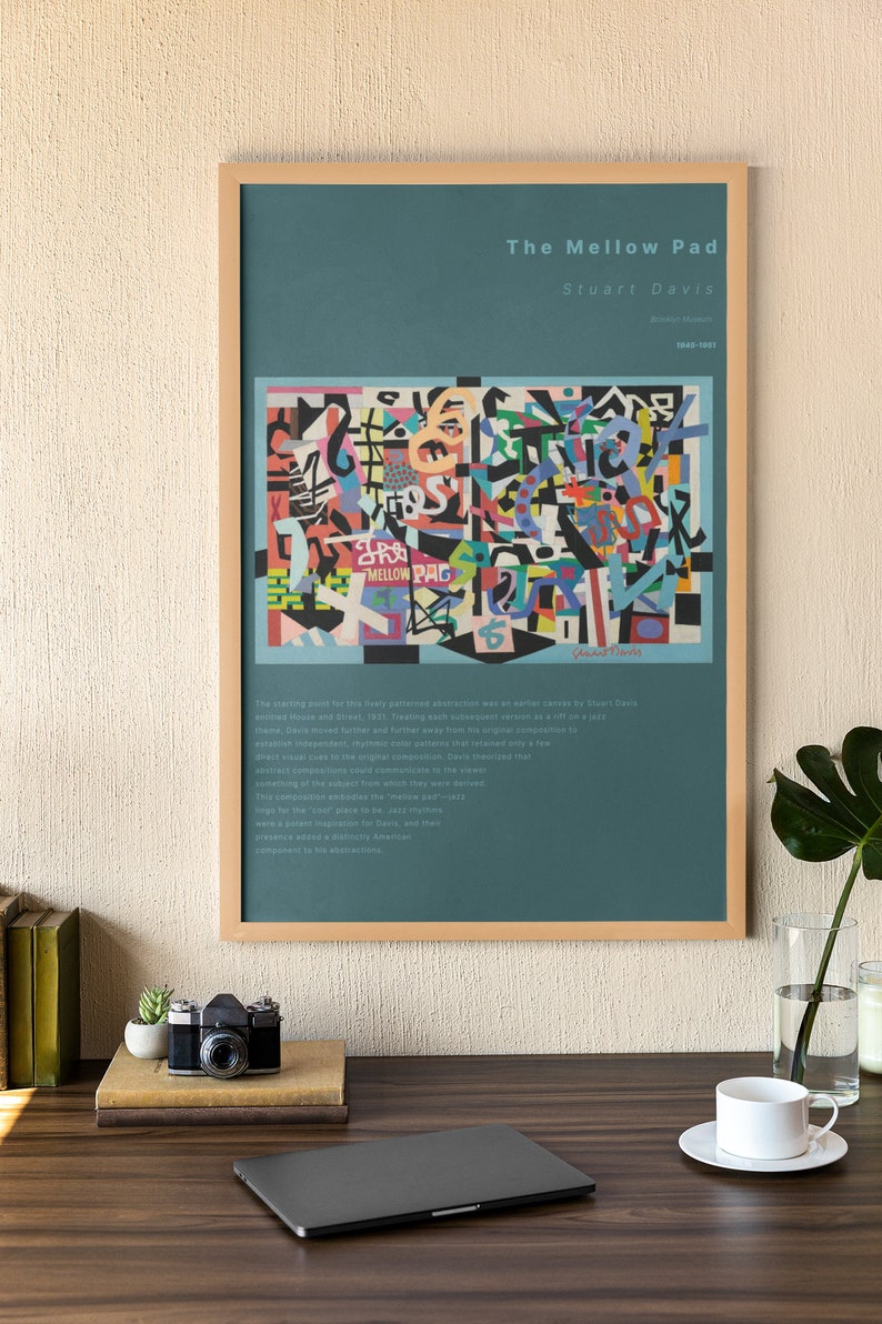 Printable Digital Download Stuart Davis the Mellow Pad Colorful Wall ...