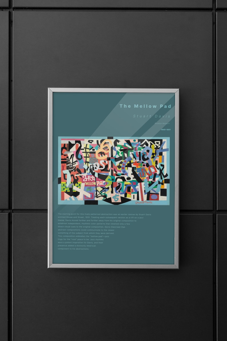 Printable Digital Download Stuart Davis the Mellow Pad Colorful Wall ...