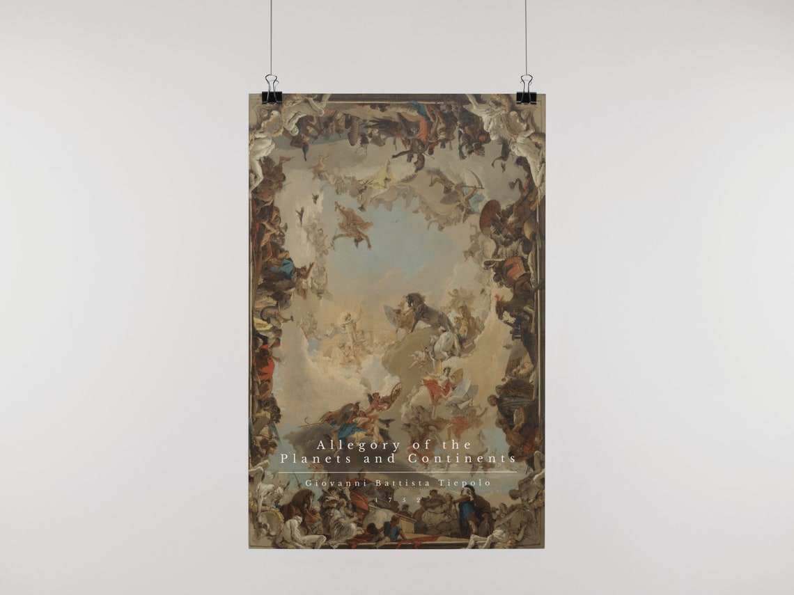 Allegory of the Planets and Continents Colorful Wall Art Gallery Wall ...