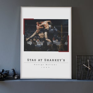 Printable Digital Download Stag at Sharkey's George Bellows Colorful ...