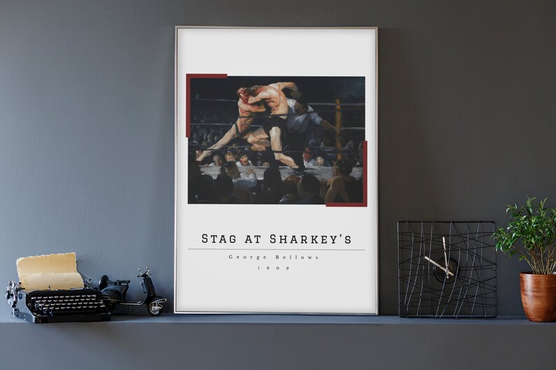 Printable Digital Download Stag at Sharkey's George Bellows Colorful ...