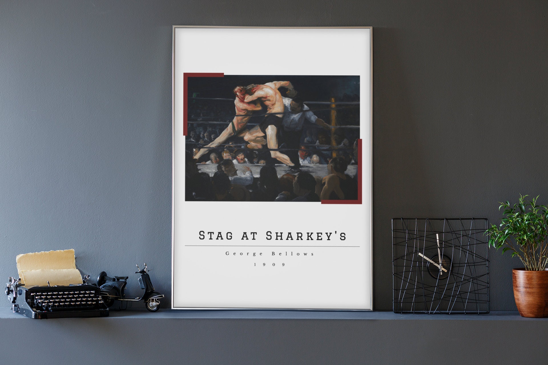 Printable Digital Download Stag at Sharkey's George Bellows Colorful ...