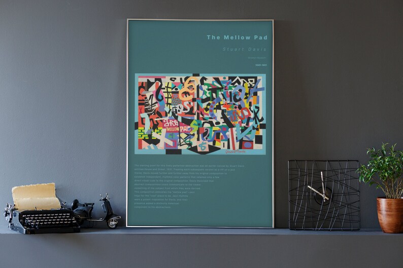 Printable Digital Download Stuart Davis the Mellow Pad Colorful Wall ...