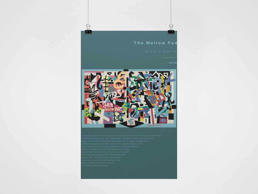 Printable Digital Download Stuart Davis the Mellow Pad Colorful Wall ...
