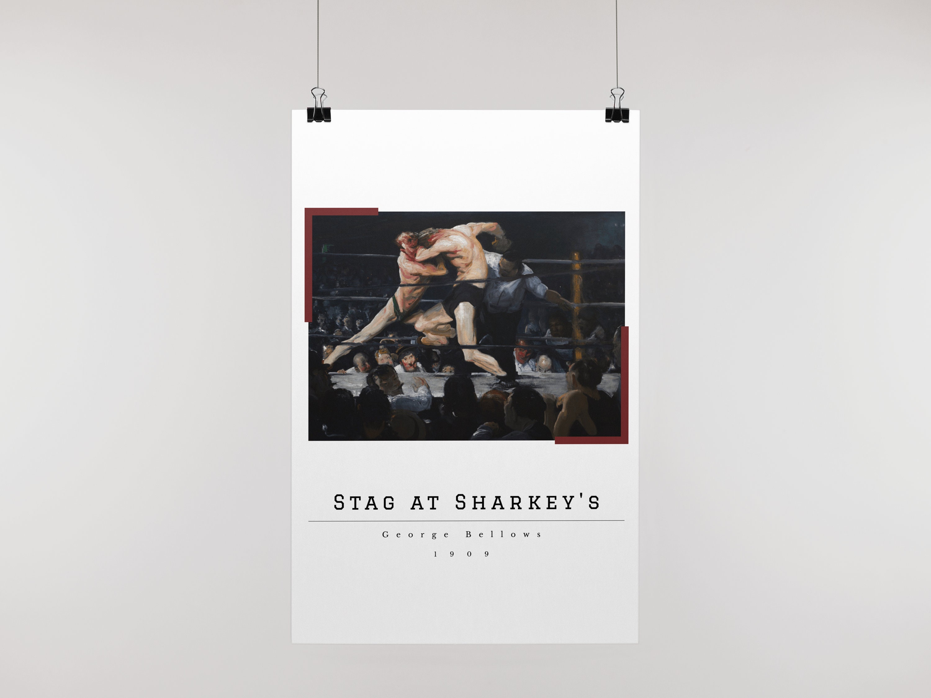 Printable Digital Download Stag at Sharkey's George Bellows Colorful ...