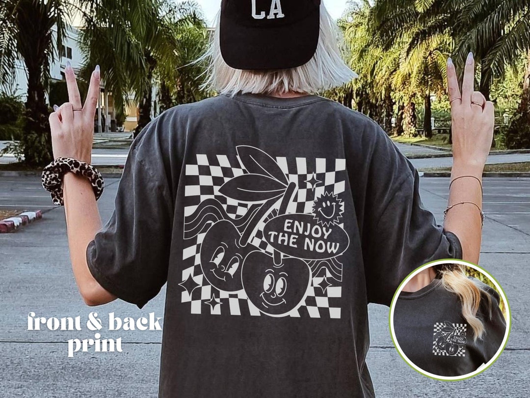 Retro Cartoon Tee Enjoy the Now, 1970s Vintage Comic Print T-shirt ...