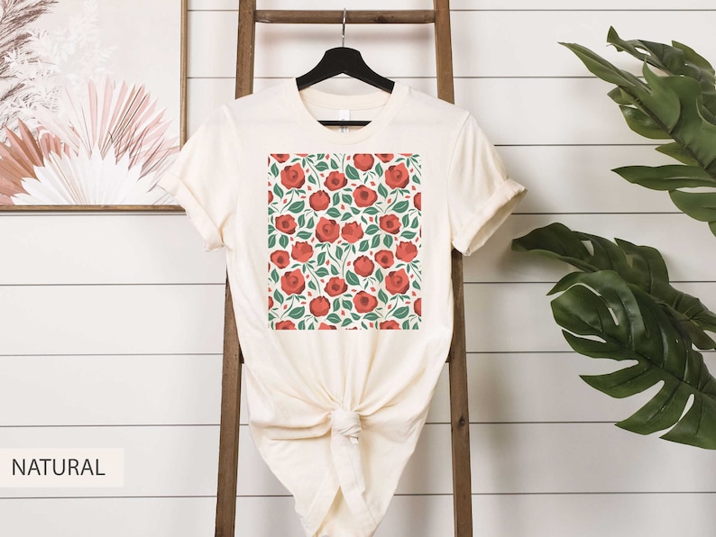 Rose Tshirt, Rose Graphic Print Shirt, Floral Rose T-shirt, Flower ...