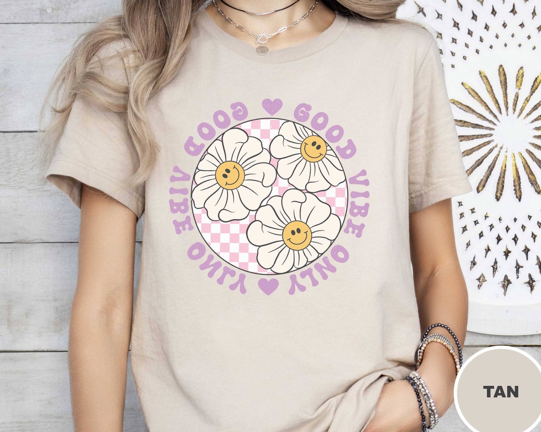 Good Vibes T-shirt, Retro 70s Hippie Tee With Vintage Comic Feel ...