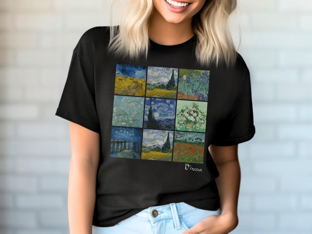 Van Gogh's Masterpieces T-shirt, Van Gogh Art Shirt, Vincent Van Gogh ...