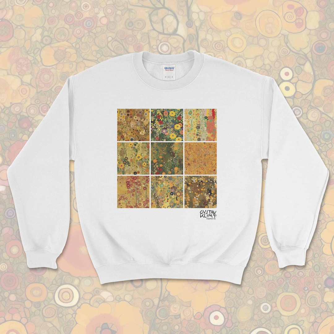 Gustav Klimt Inspired Wildflowers Sweatshirt, Artist Sweatshirt, Art ...