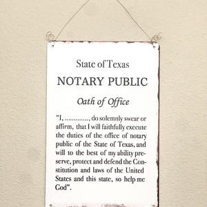 Notary Public Oath of Office Metal Sign 8”x12” - Etsy
