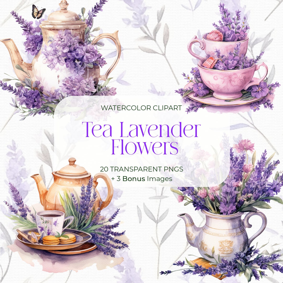 Watercolor Tea Party Clipart Collection Teapots & Teacups - Etsy