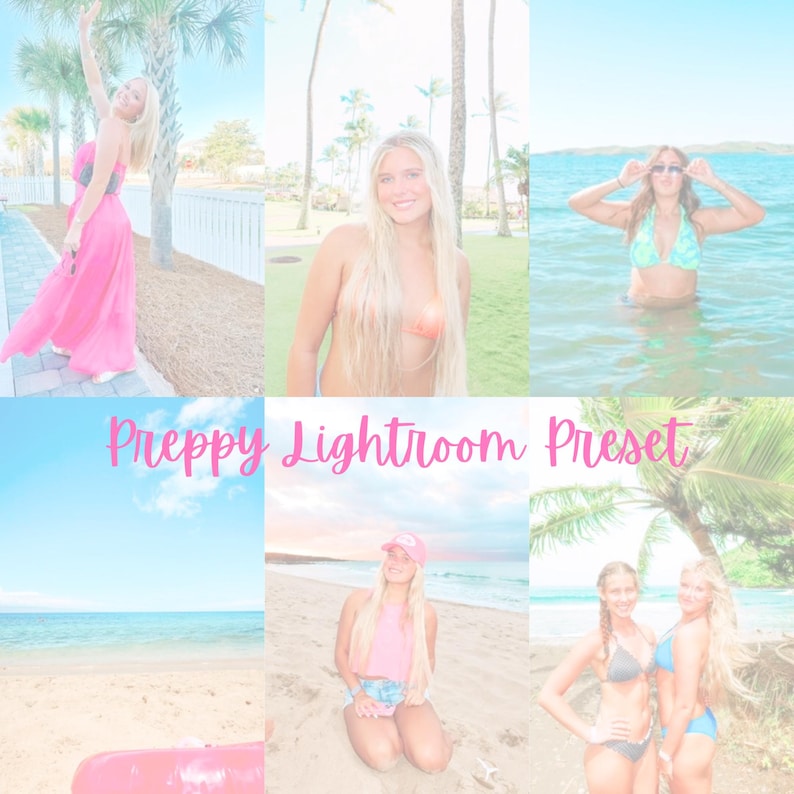 Preppy Beachy Aesthetic Mobile Lightroom Preset - Etsy