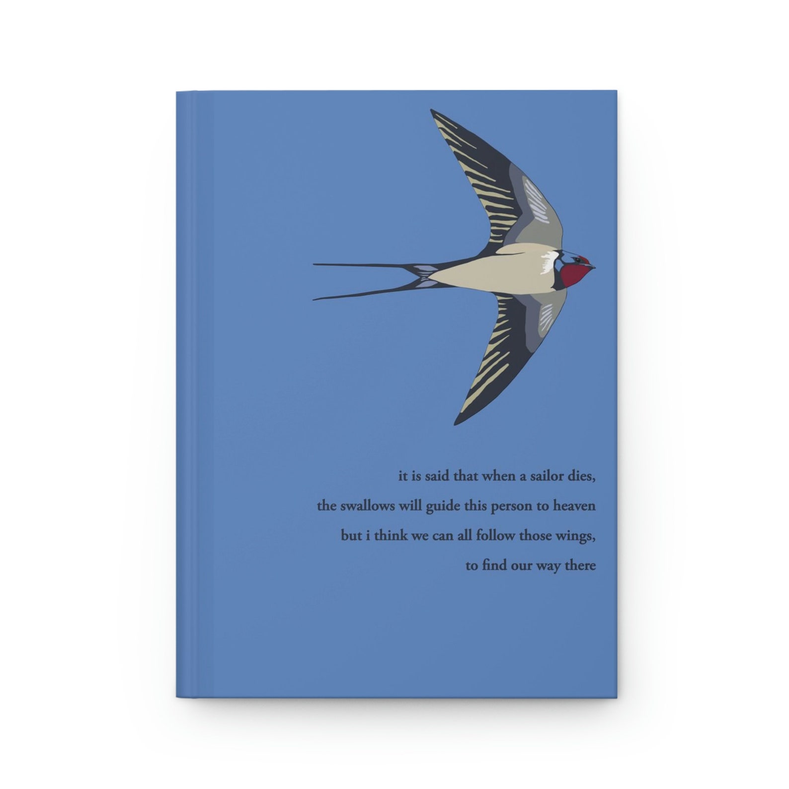 Swallow Guiding Us to Heaven Poem, Journal - Etsy