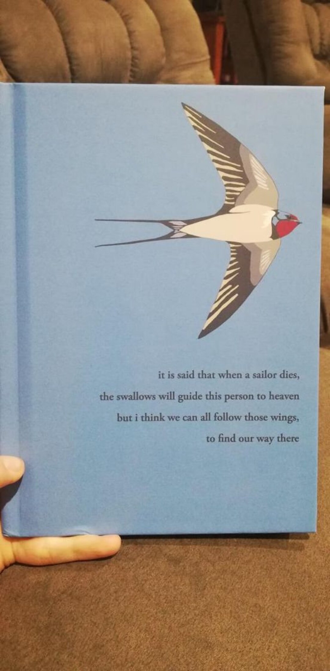 Swallow Guiding Us to Heaven Poem, Journal - Etsy