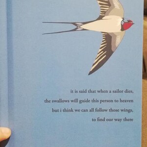 Swallow Guiding Us to Heaven Poem, Journal - Etsy