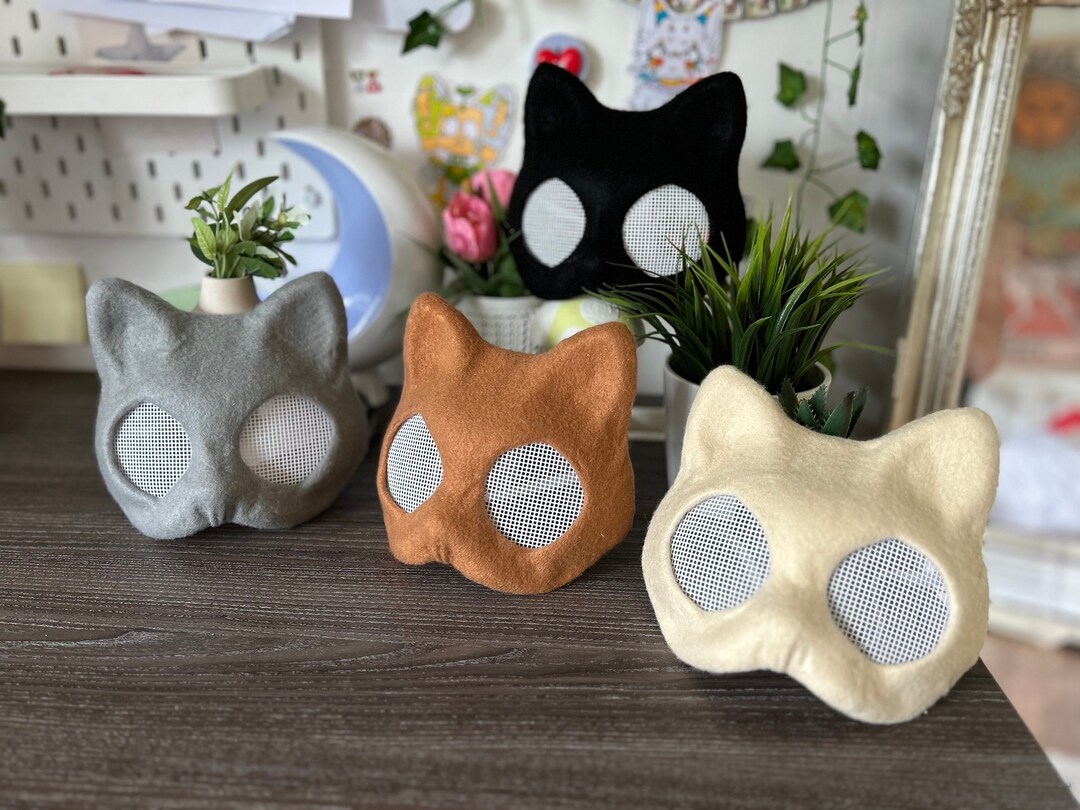 Handmade Felted Cat Mask – Therian, Furry, Cosplay, Choice of Colours ...