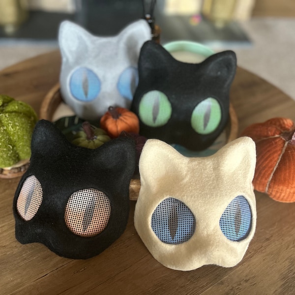 Black Cat Mask Big Eyes - Etsy