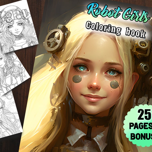 Anime Robot Coloring - Etsy