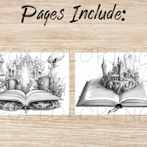 25 Magic Book Wizard Spellbook Fantasy Coloring Book for Adults Digital ...