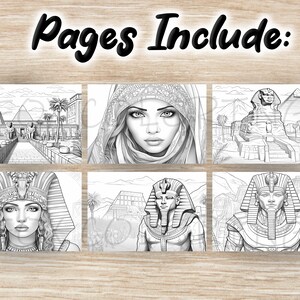25 Ancient Egypt Travel Exploration Coloring Book for Adults Digital ...