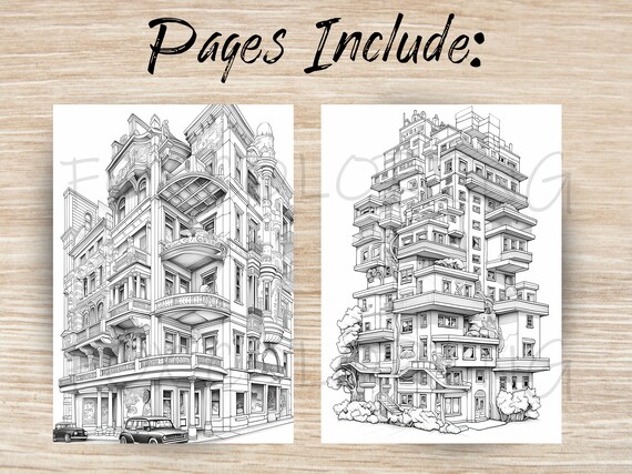 Edificio Para Colorear